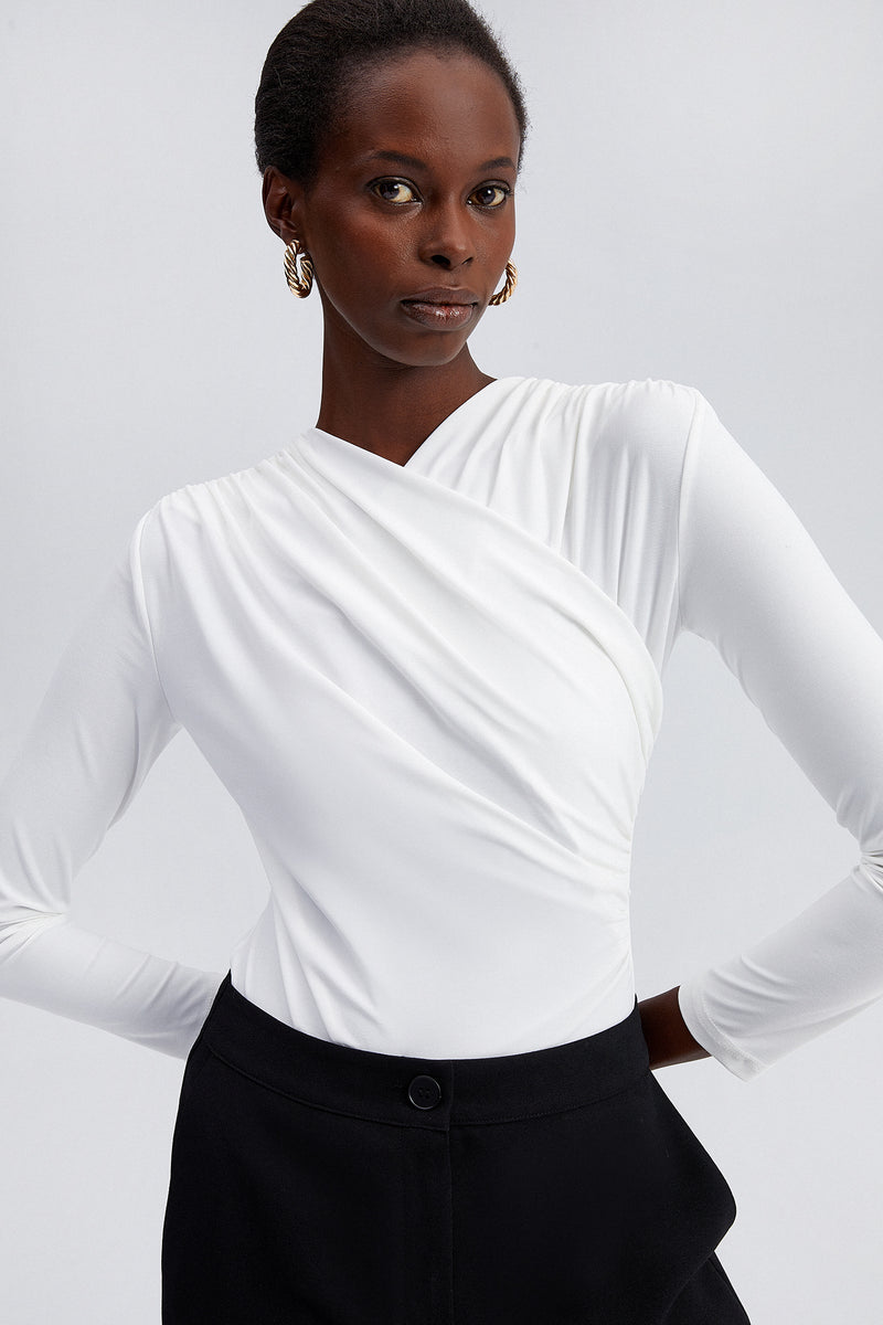 Ekru Drapeli̇ Çit Çit Body 23F1E010 – Touche – Touche Prive