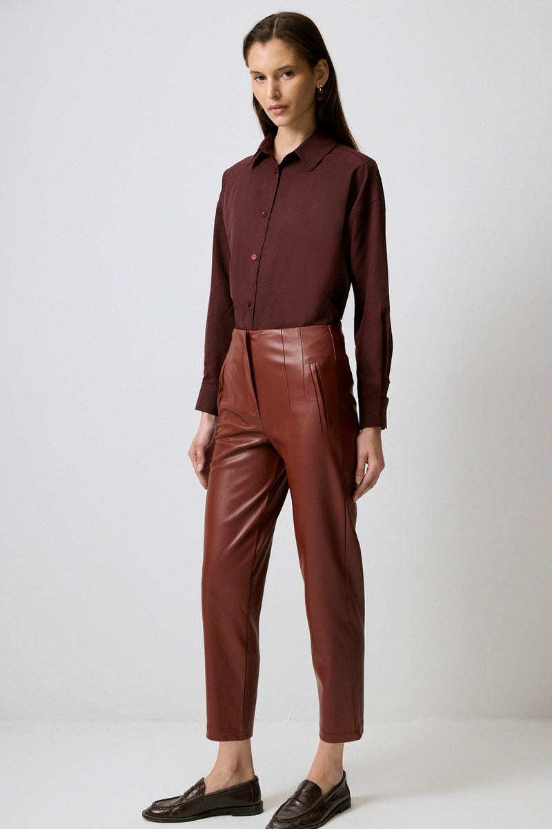 PENSLİ DERİ PANTOLON – Touche Prive